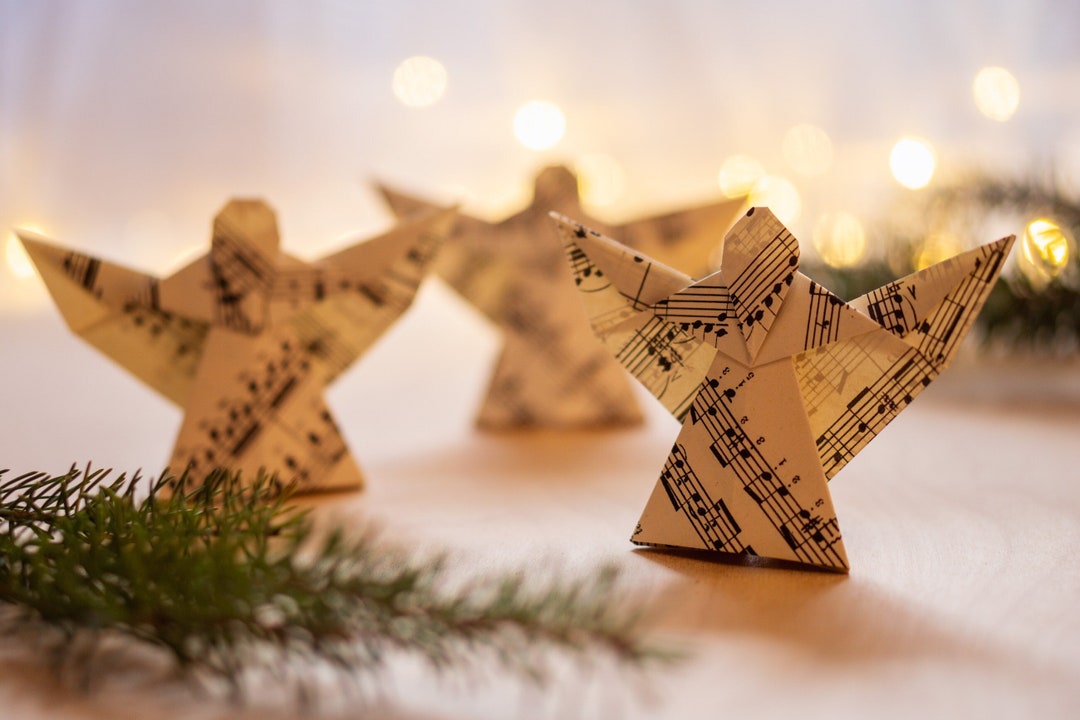 Origami Angel Hand-folded From Sheet Music From Tchaikovsky's ...