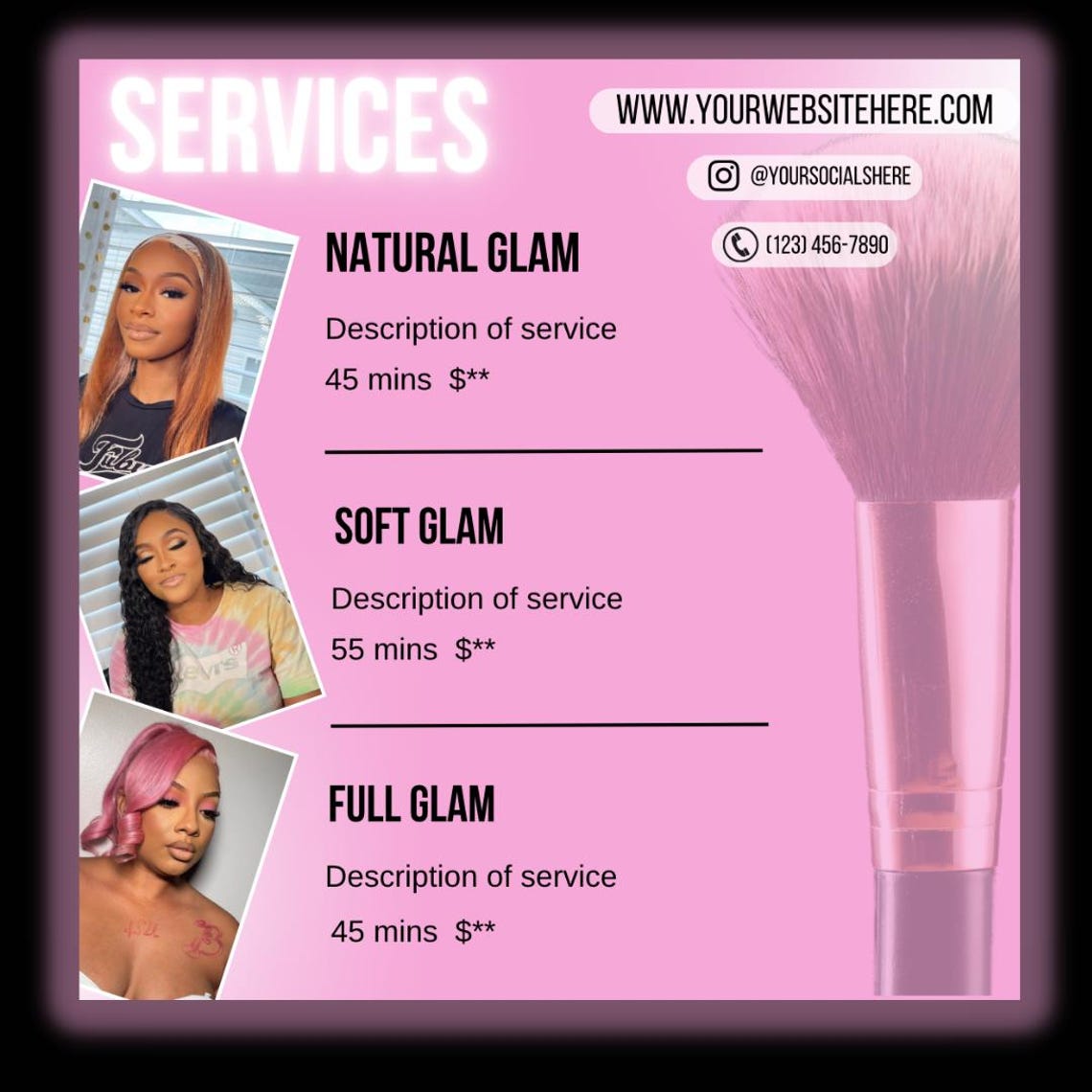 Editable MUA Bundle Template - Etsy