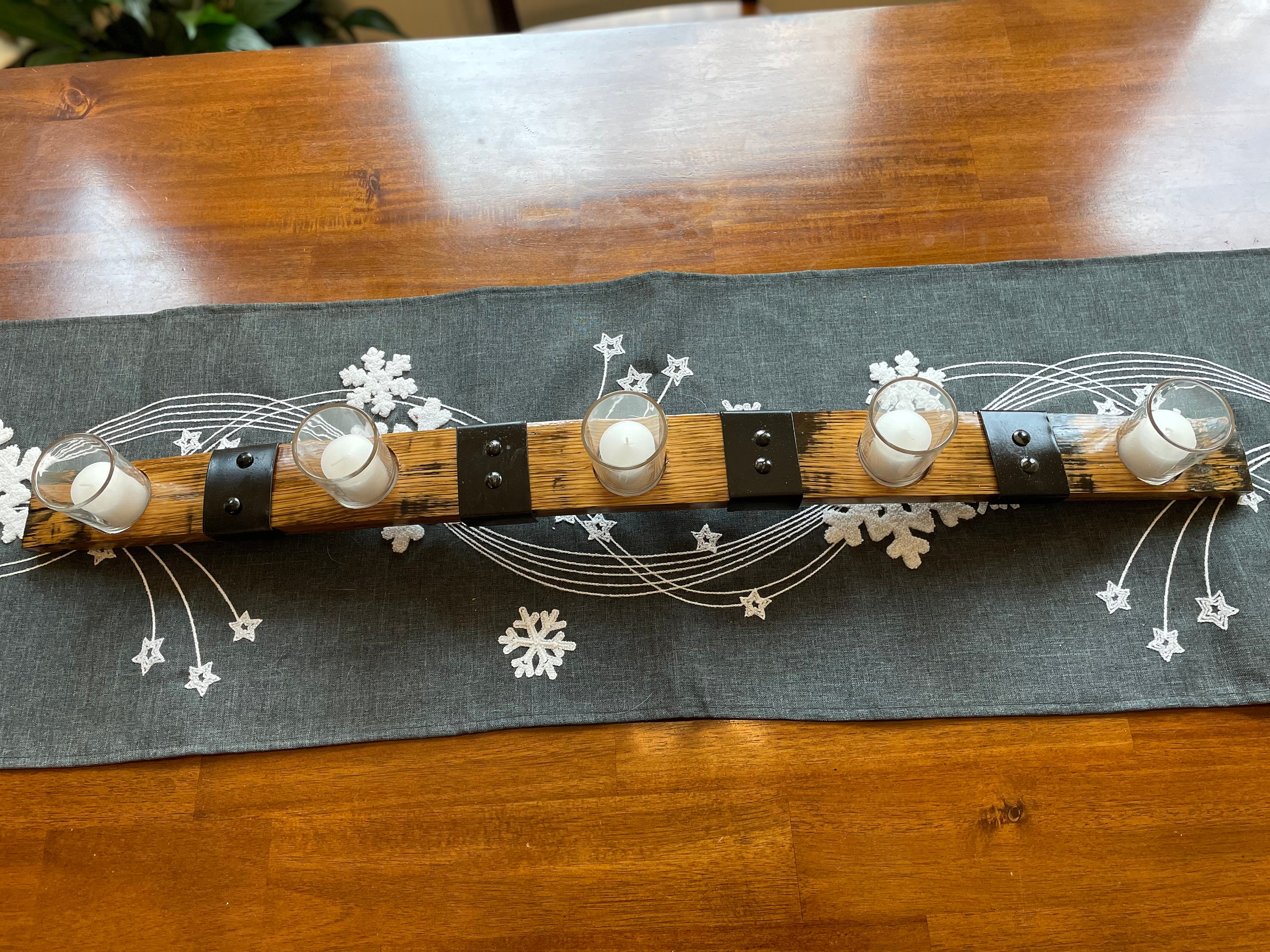 Bourbon Barrel or Wine Stave Mantle or Table Center Piece - Etsy