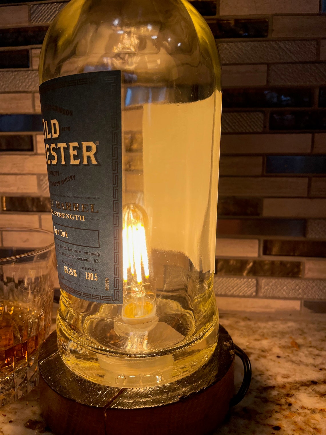 Old Forester Single Barrel Barrel Strength 130.5 Proof Up-cycled Lamp ...