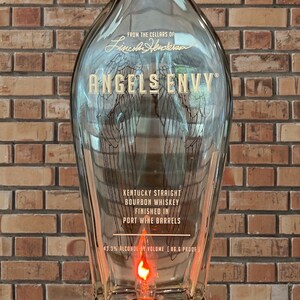Beautiful Angels Envy Upcycled Bourbon Bottle Lamp on Reclaimed Bourbon ...