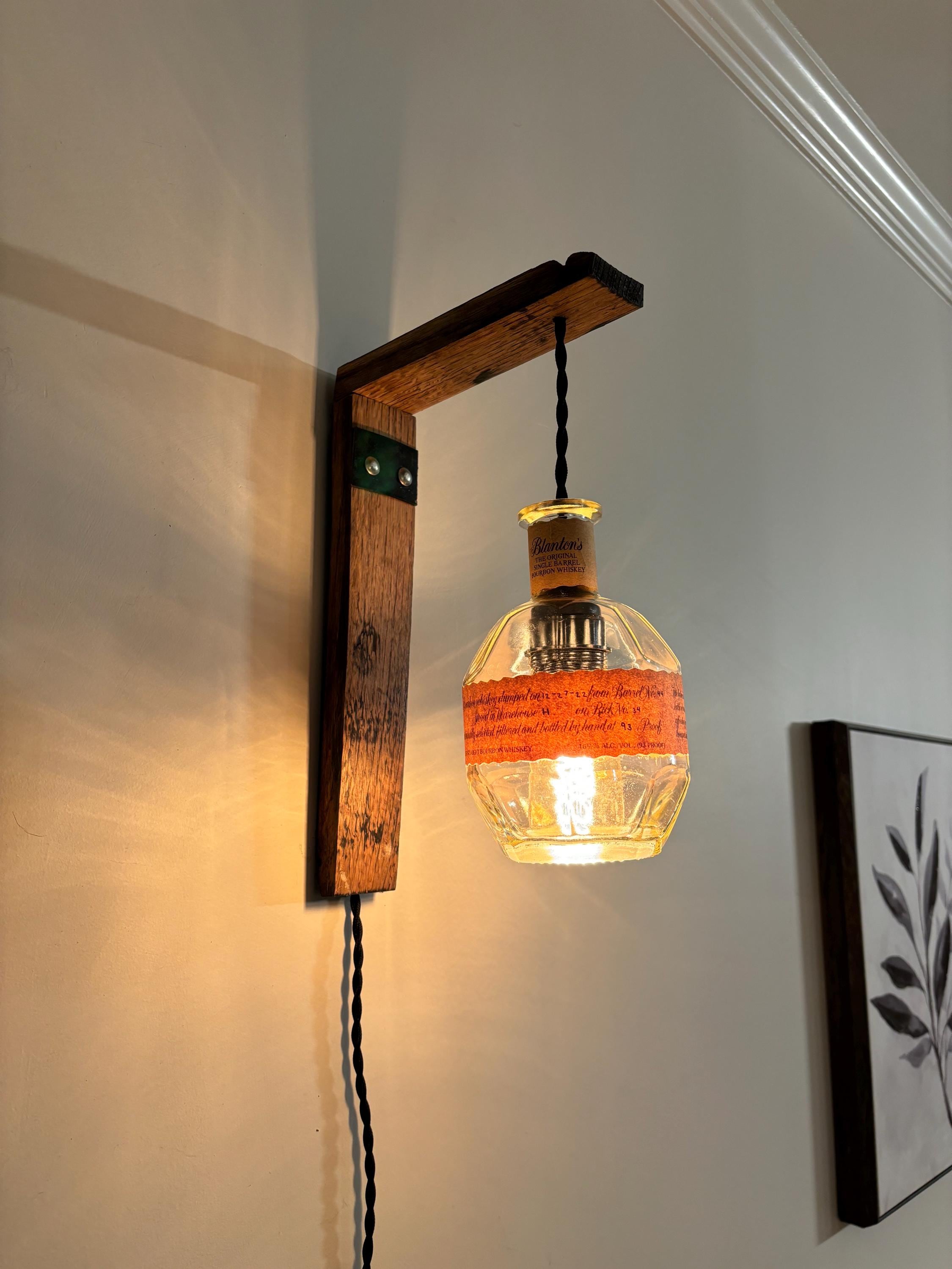 Rustic Bourbon Barrel Stave Wall Light With Option of Including an ...