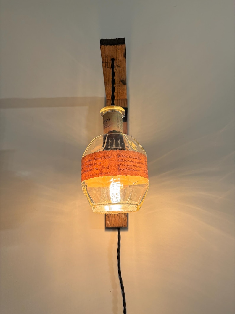 Rustic Bourbon Barrel Stave Wall Light With Option of Including an ...