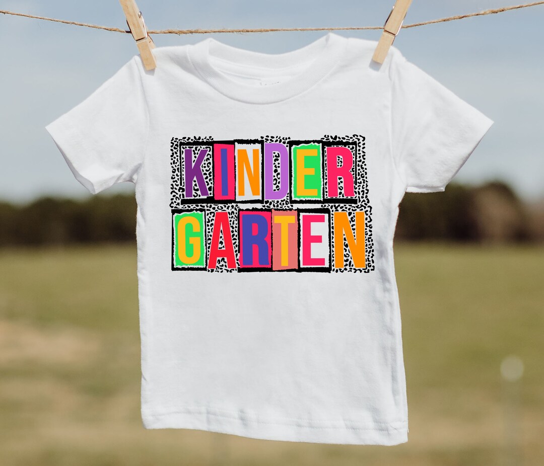 Kindergarten Shirt Kindergarten Leopard Print Shirt Back to School ...