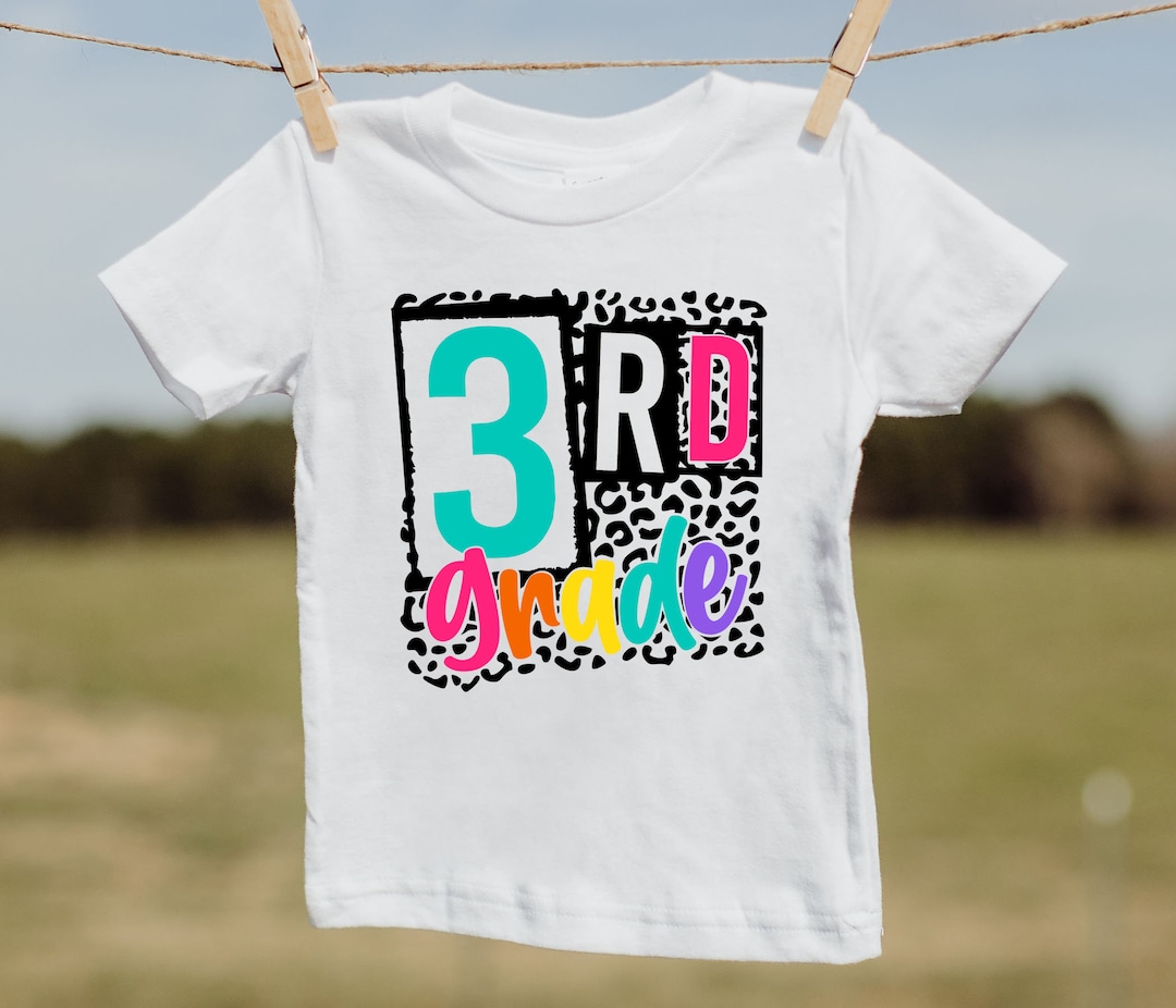Third Grade Shirt 3rd Grade Leopard Print Shirt Back to School Shirts ...