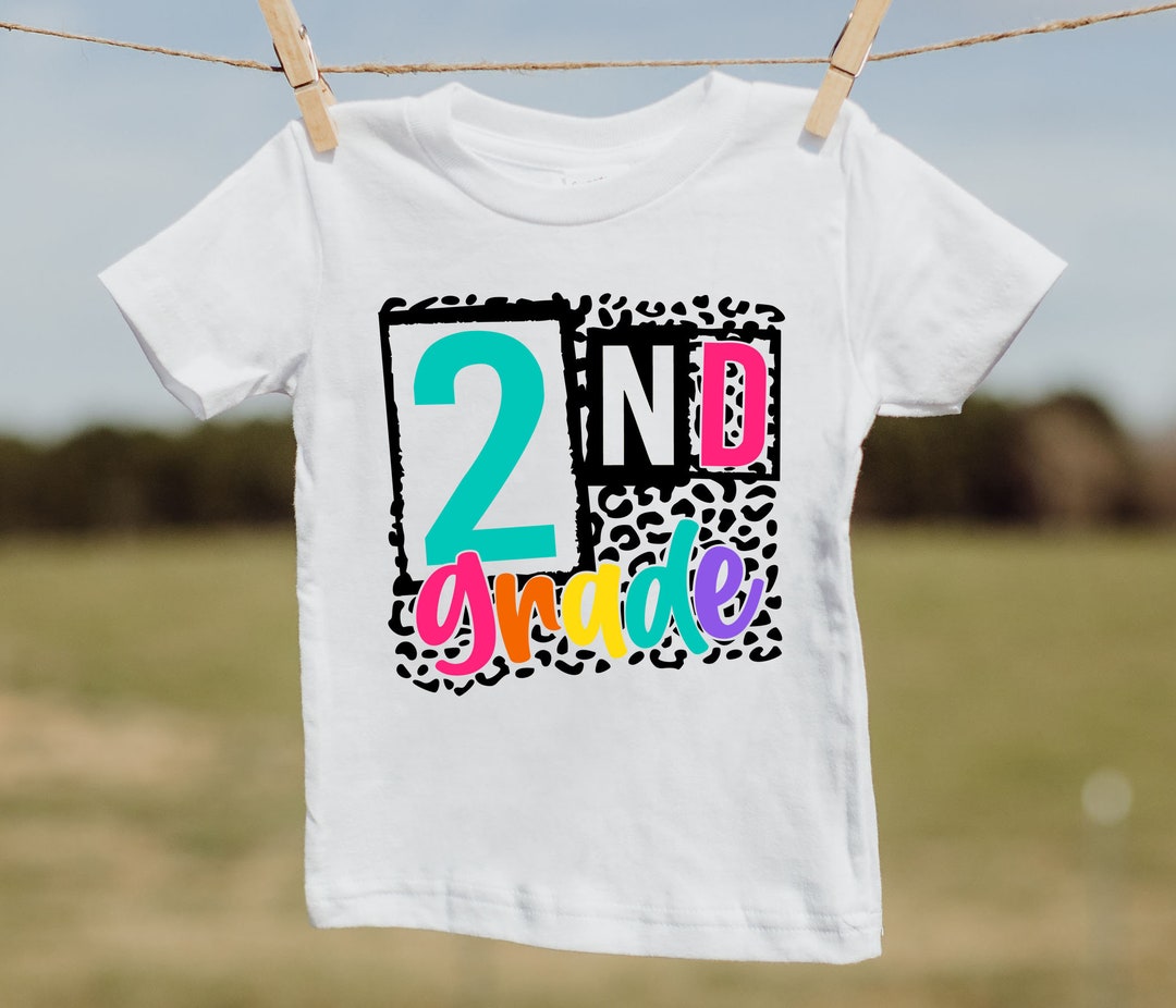 Second Grade Shirt 2nd Grade Leopard Print Shirt Back to School Shirts ...