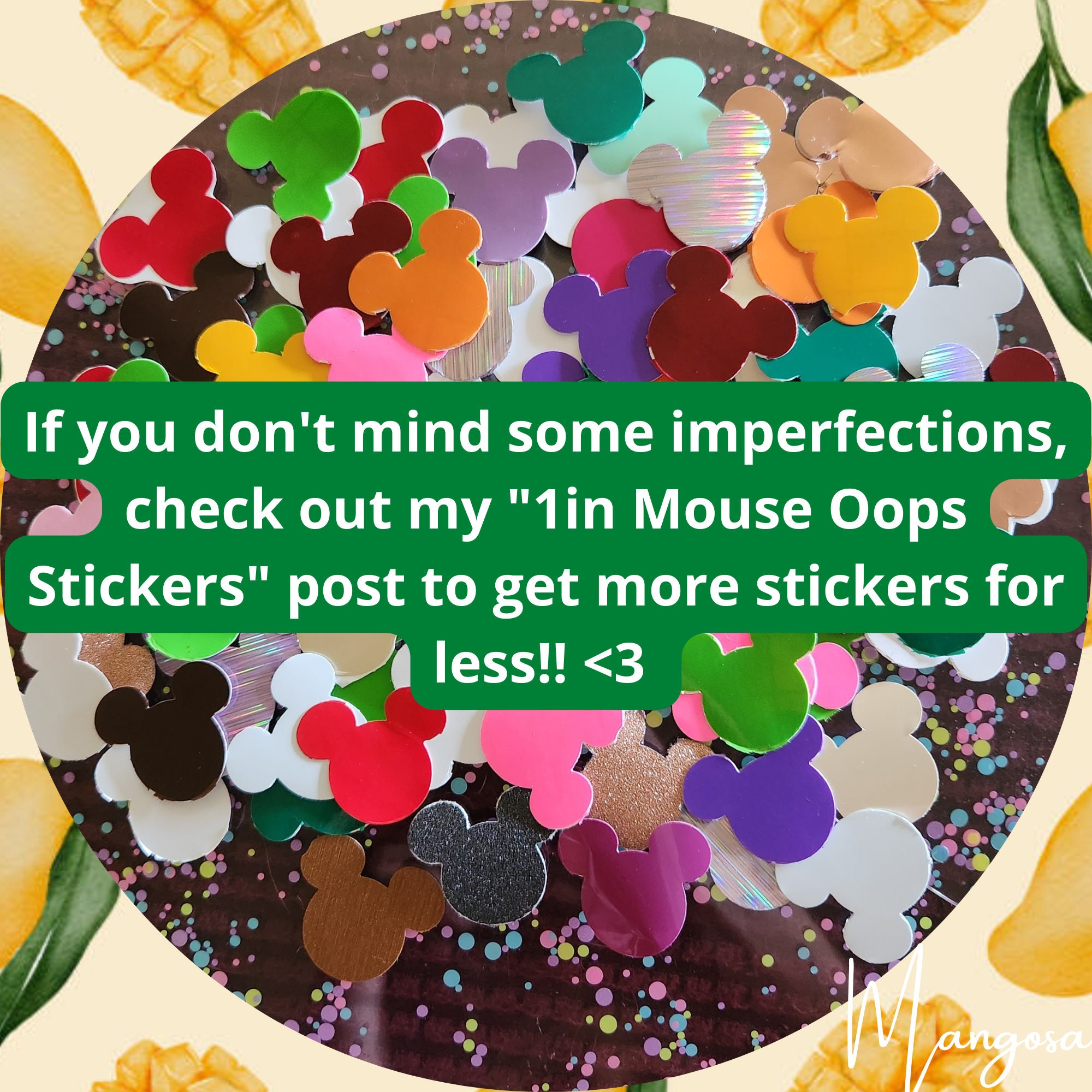 Mini Stickers Mickey Mouse Sticker Mickey Heads 1in - Etsy