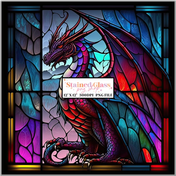 Stained Glass Dragon - Etsy