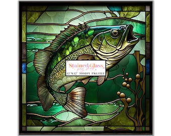 Bass Stained Glass - Etsy
