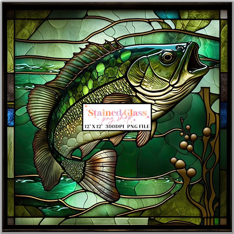 Bass Stained Glass - Etsy