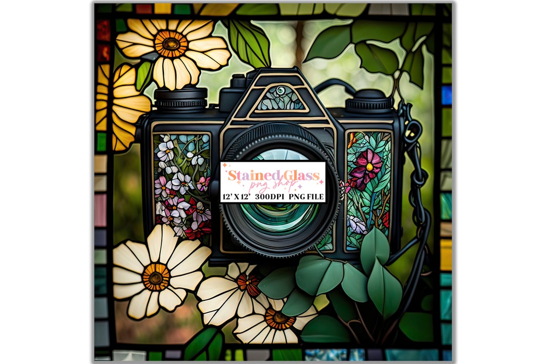 Camera Stained Glass Sublimation Designs, Stained Glass Pattern ...