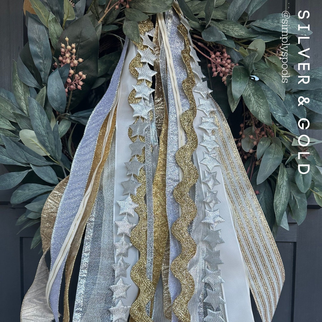 Silver and Gold Ribbon Set - Etsy