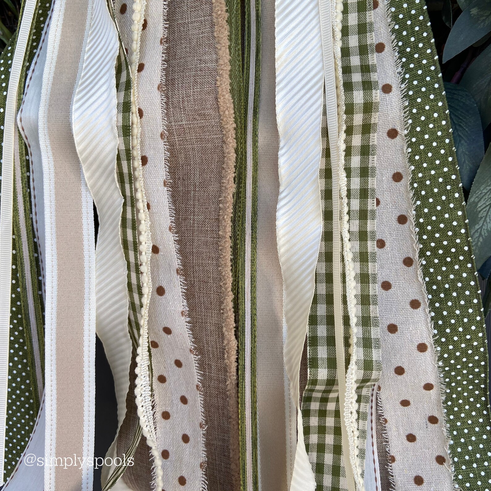 Olive Green and Cream Neutral Ribbon Set - Etsy