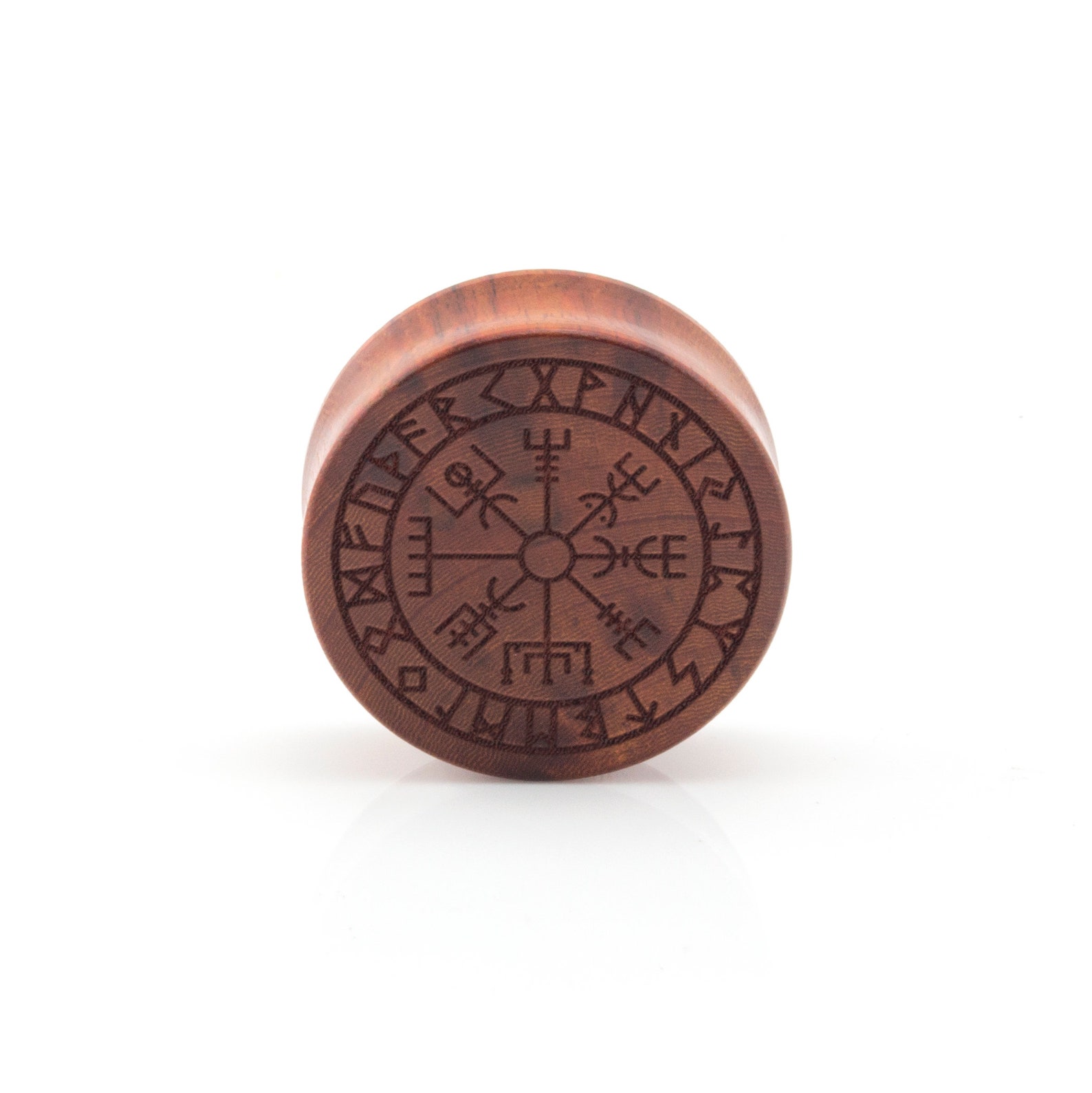 Nordic Rune Wood Ear Plug Ear Gauge Laser Engraved Bamboo & - Etsy