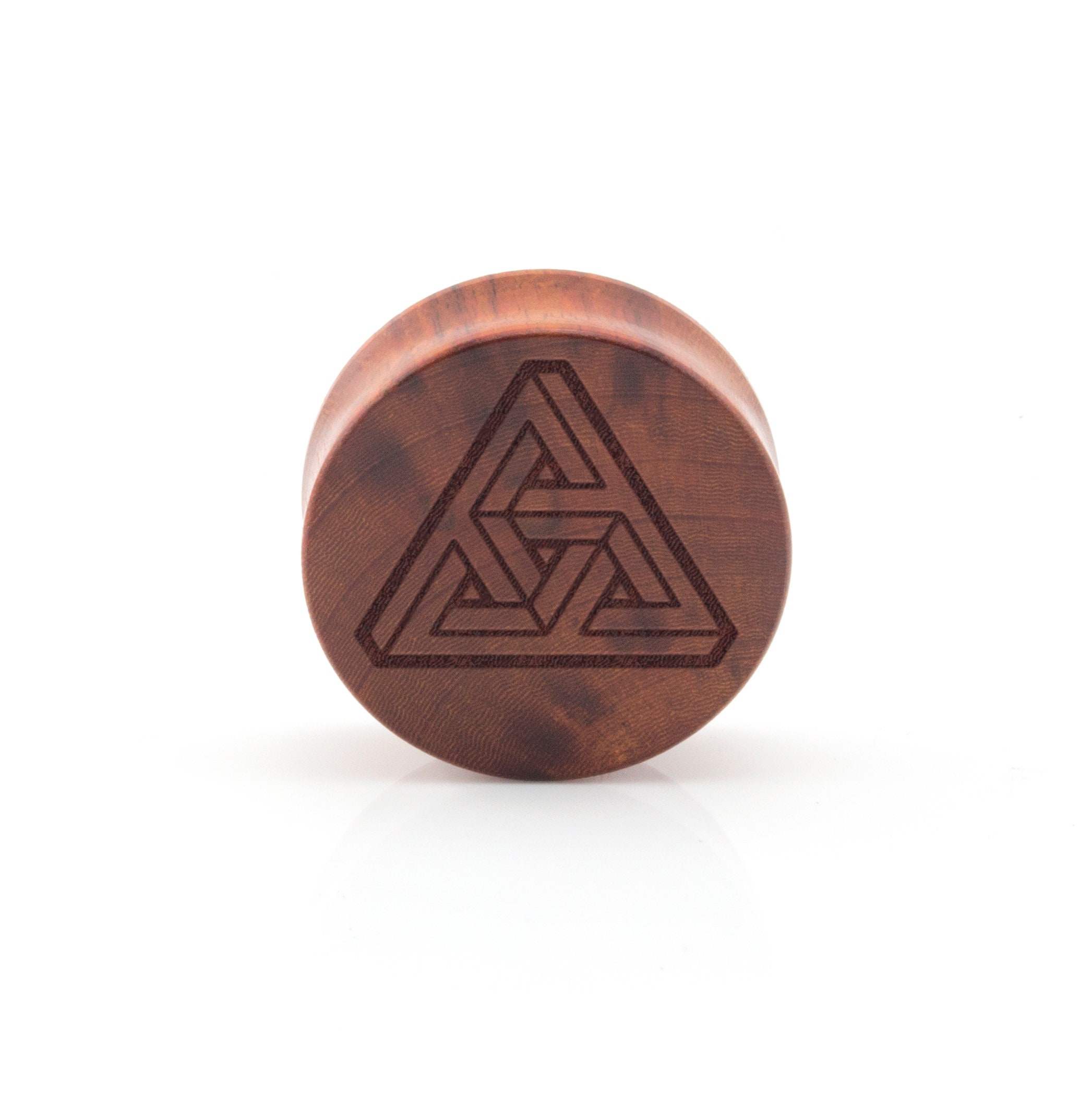 Penrose Triangle Wood Ear Plug Ear Gauge Laser Engraved - Etsy