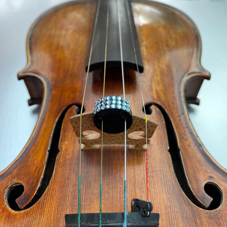 Bling4strings Crystal Violin / Viola Mute in Swarovski Aquamarine - Etsy