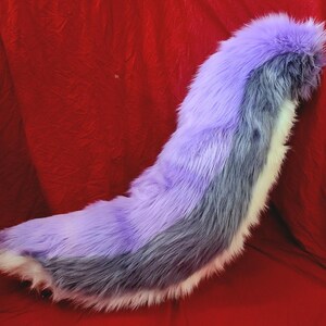 Purple and Gray Wolf Tail - Etsy