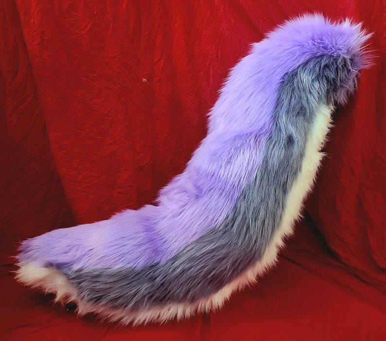 Purple and Gray Wolf Tail - Etsy