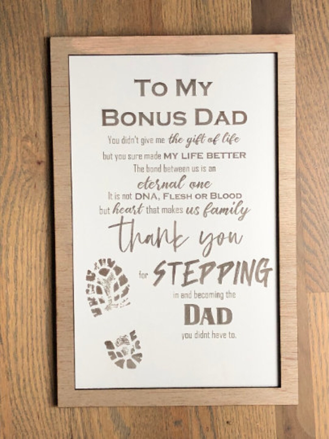 Bonus Dad Sign Fathers Day Stepdad - Etsy