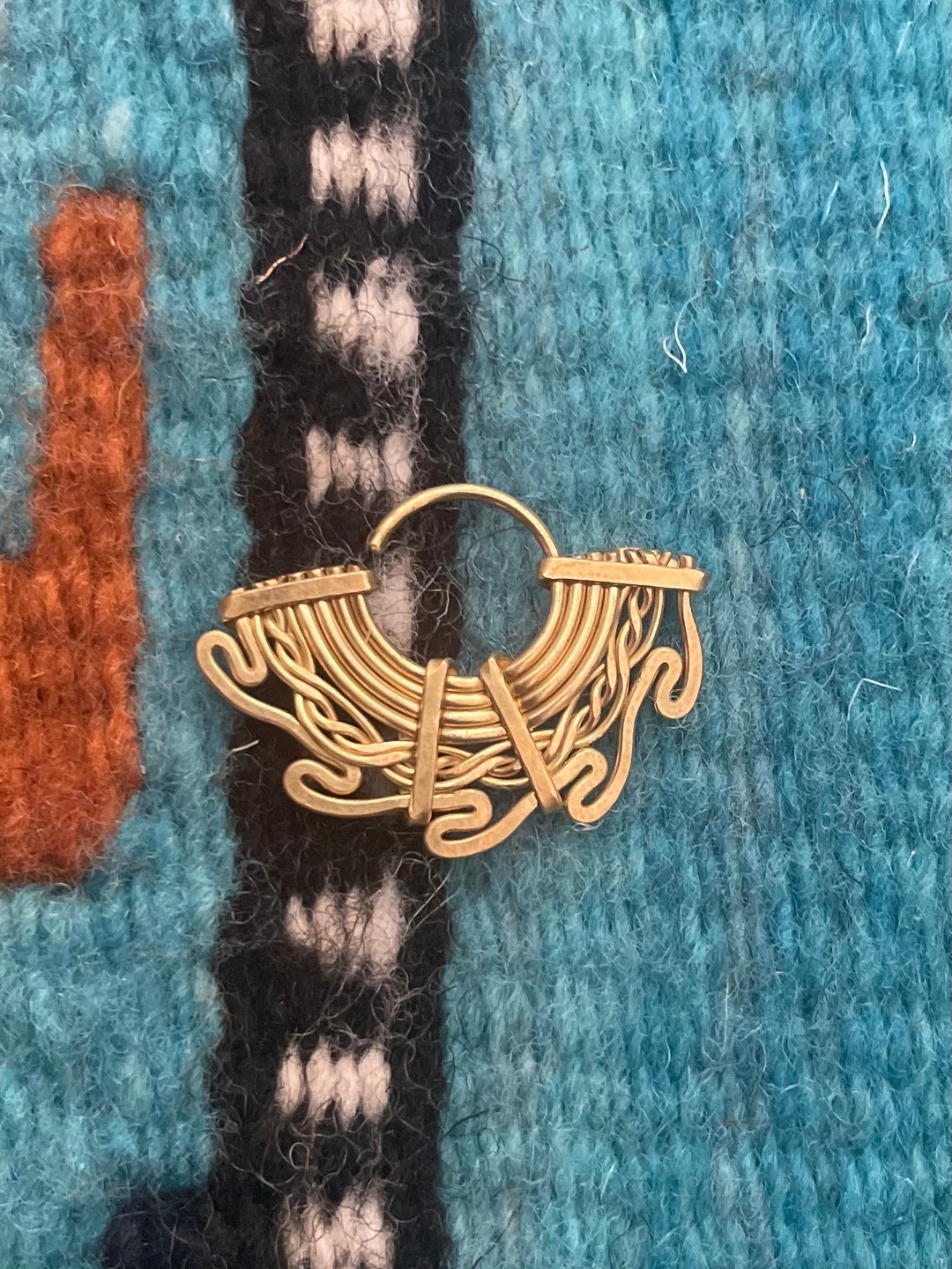 Ornate Filigree Septum Brass Piercing Handmade in Mexico - Etsy