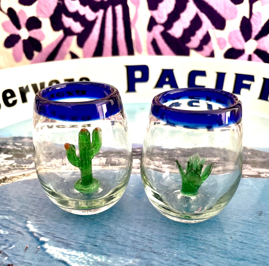 Individual Classic Mexican Tequila Shot Glass With Cactus Glass ...