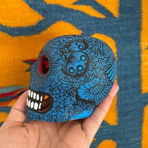 Highly Detailed Hand Painted Ceramic Skull From Mexico—sold ...