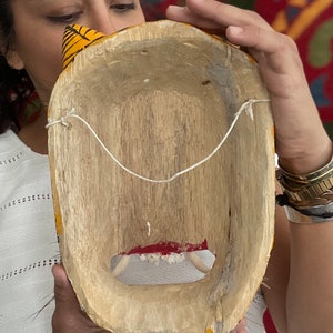 Mexican Jaguar Danza Del Tigre La Tigrada Tecuani Mask With Genuine ...