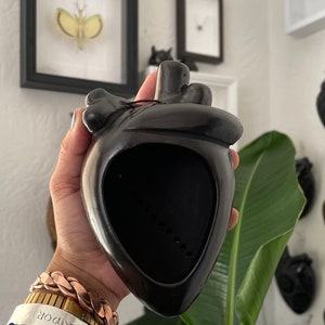 Hand Carved Oaxacan Black Pottery Heart Corazón De Barro Negro ...