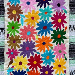 Colorful Otomi Hand Embroidered Tenango Style Flower - Etsy