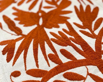 Colorful Rainbow Tenango Otomi Hand Embroidered Vertical Table Runner ...