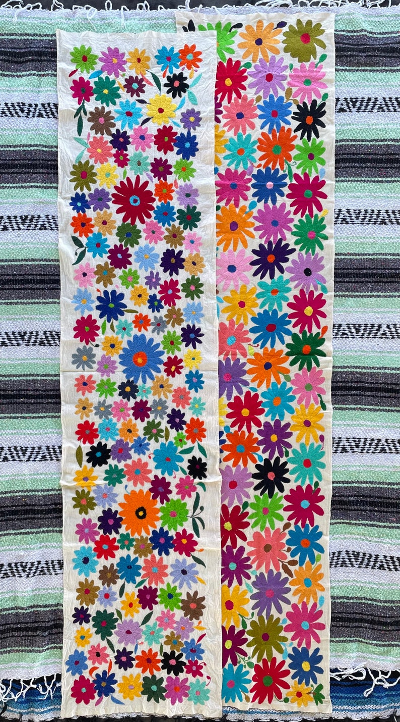 Colorful Otomi Hand Embroidered Tenango Style Flower - Etsy