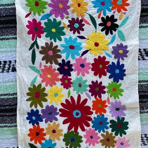 Colorful Otomi Hand Embroidered Tenango Style Flower - Etsy