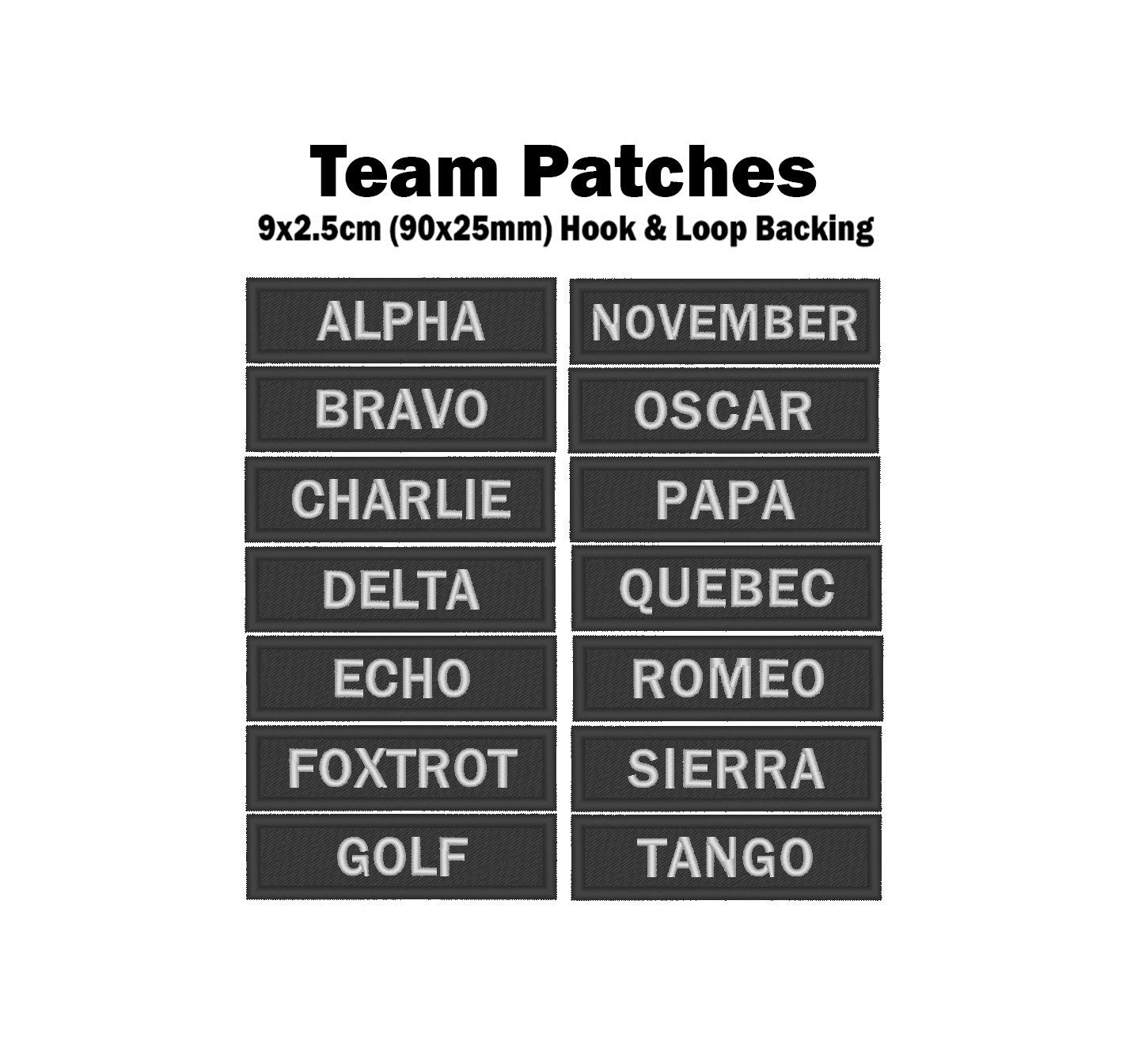 Airsoft Tactical Team Callsign Style Embroidered Patches - Etsy UK