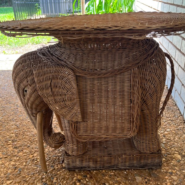 Wicker Elephant - Etsy