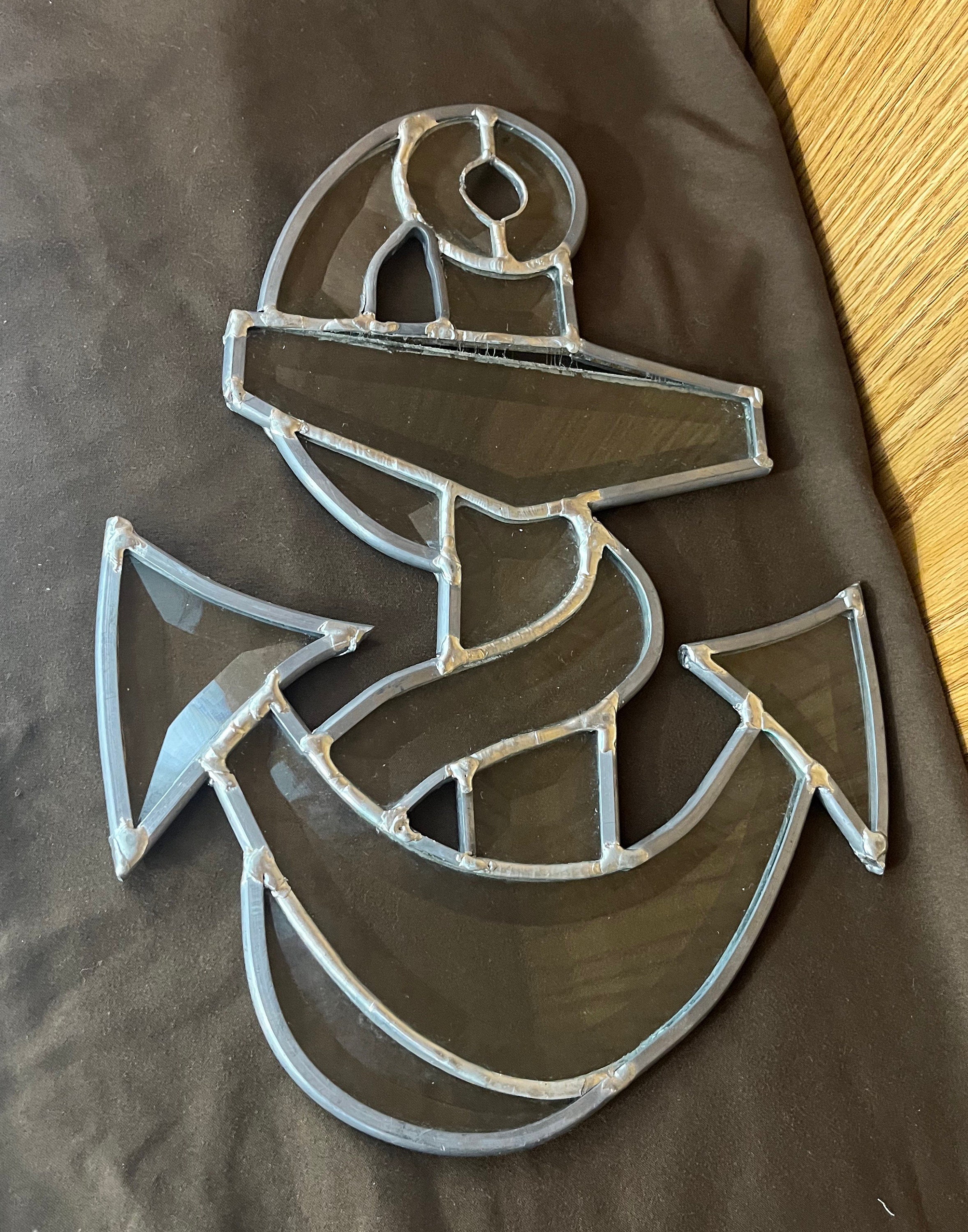 Beveled Glass Sun Catcher. Hand Made Glass Art.clear Glass - Etsy