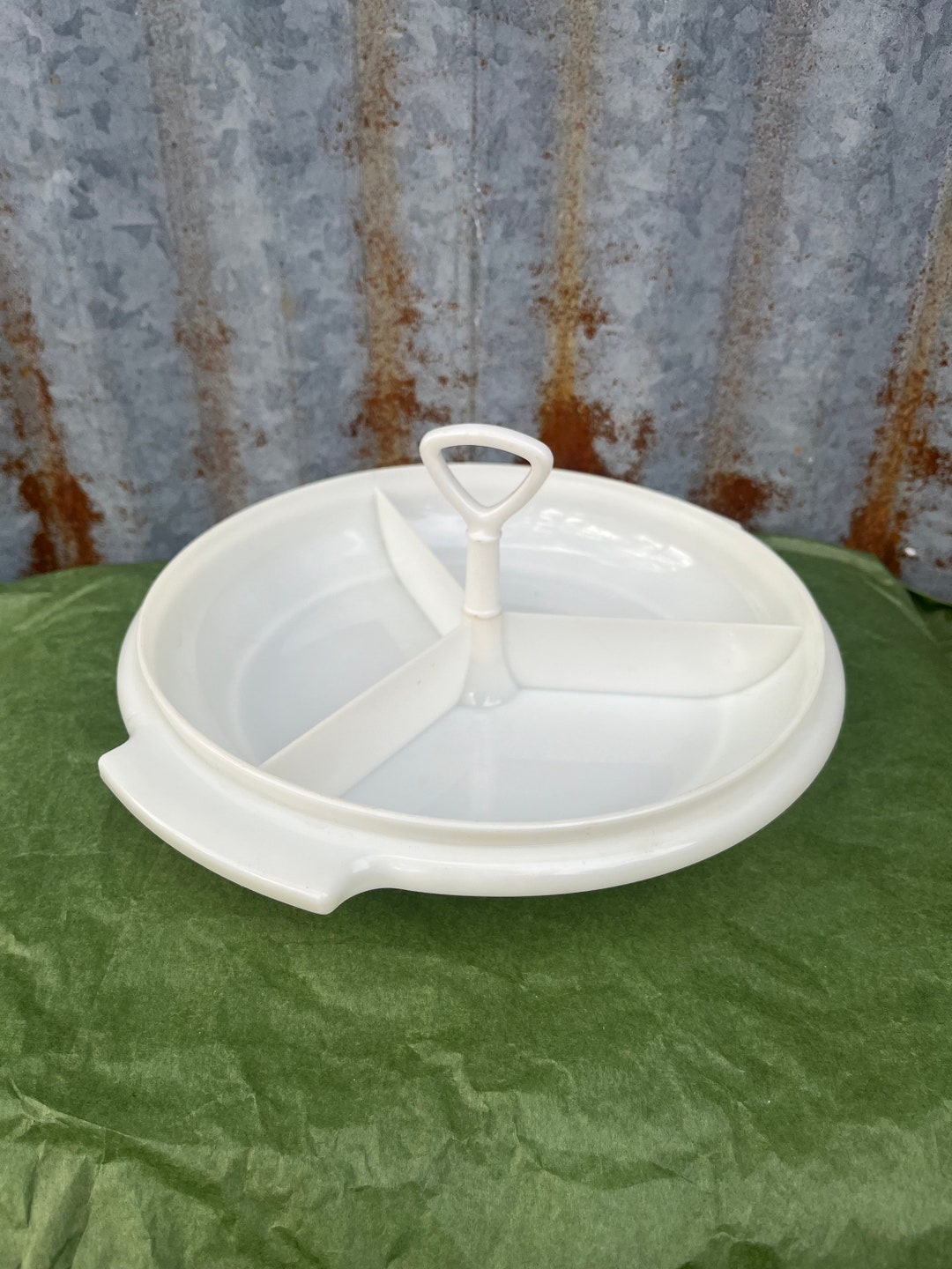 Vintage Tupperware.old Relish Tray. Divided Serving Tray.white Dish ...