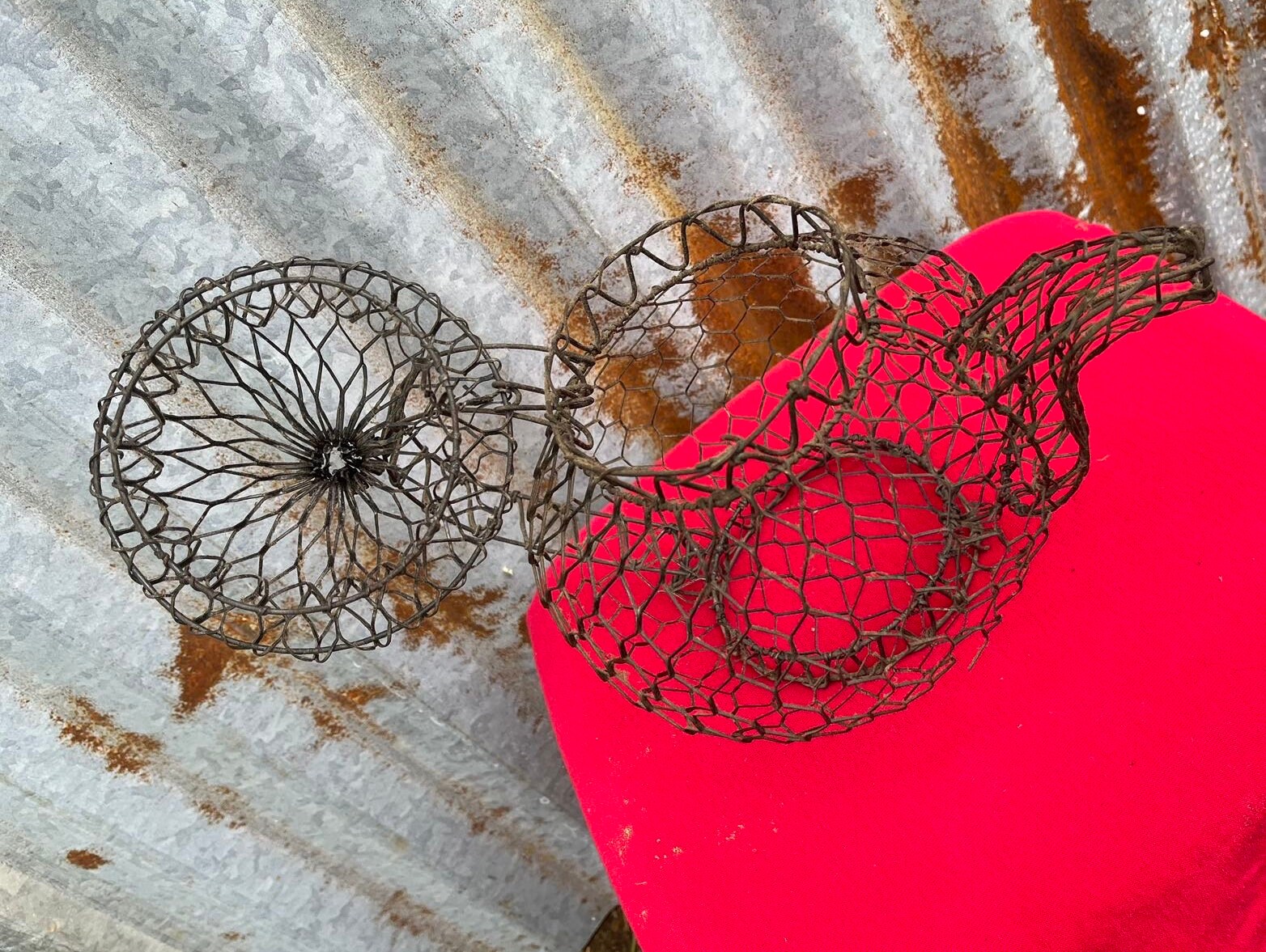 Vintage Tea Pot, Chicken Wire,retro Kitchen,hinged Lid Decor,metal ...