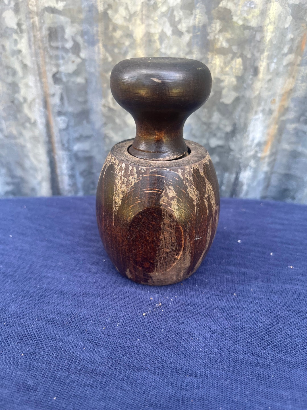 Vintage Pepper Grinder,farmhouse Kitchen Accent,primitive Wooden ...