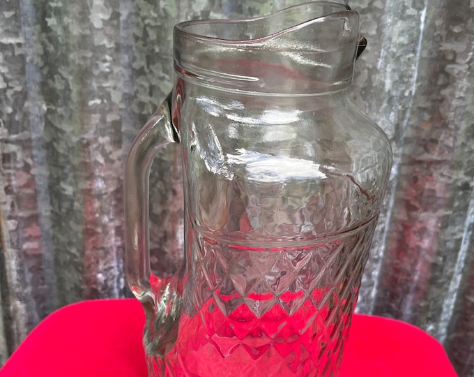 Vintage Glass Pitcher,clear Glass Pitcher,juice or Water Pitcher ...