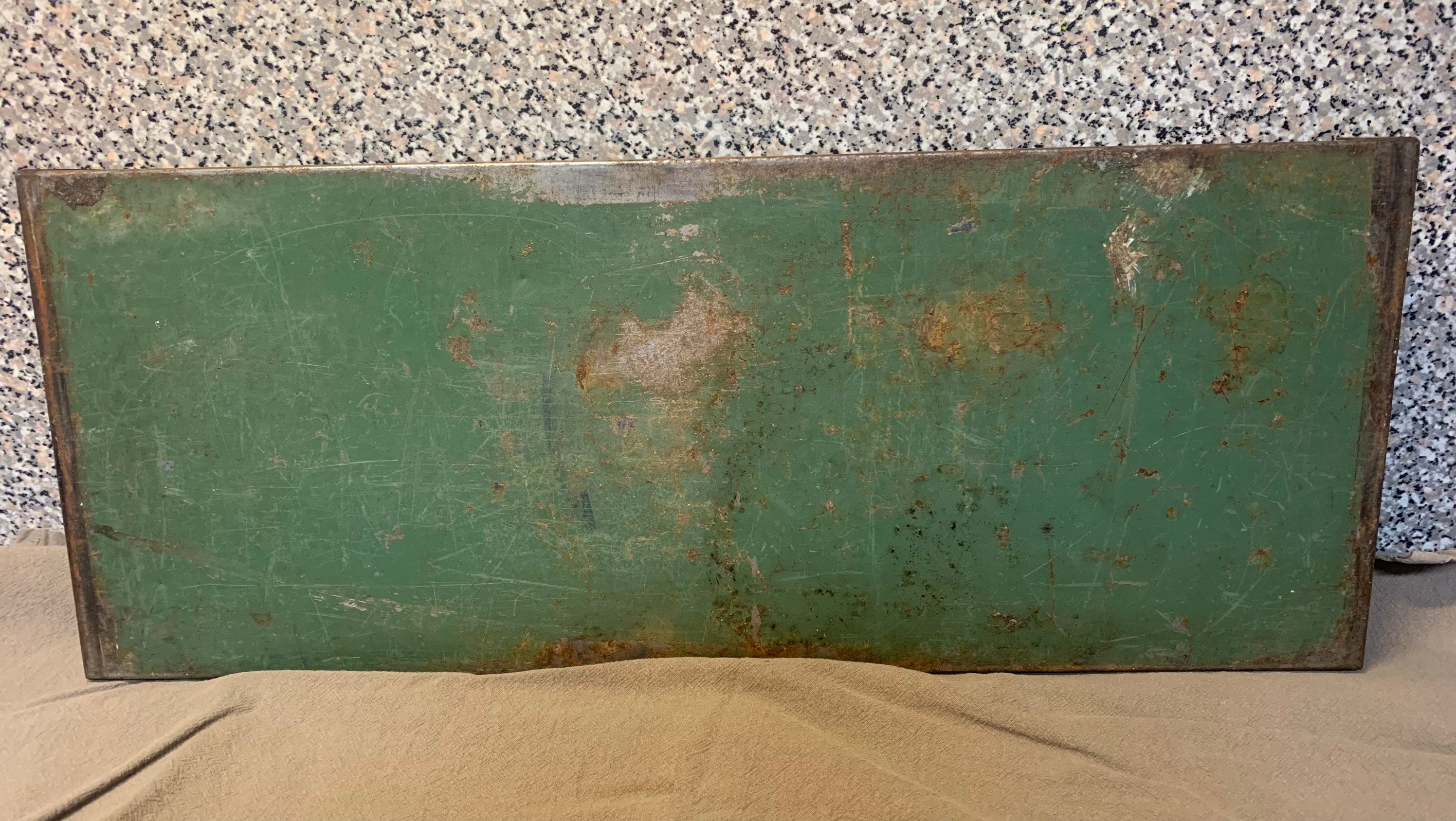 Metal Tool Box Tray.industrial Decor. Old Toolbox. Green Metal - Etsy
