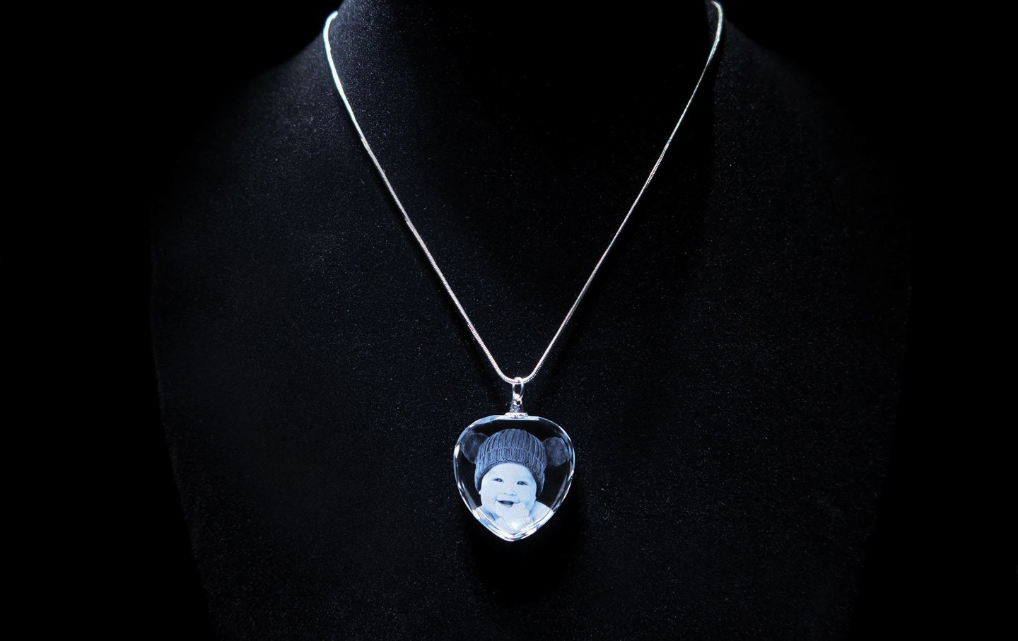 2D Necklace Photo Crystal Personalised Photo Crystal - Etsy UK