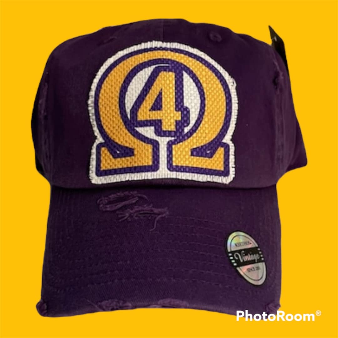 Omega Psi Phi line Number Distressed Dad Hat purple - Etsy