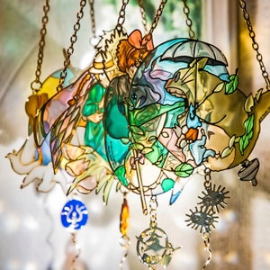 Studio Ghibli Stained Glass Style Window Hanging (howl's Moving Castle ...