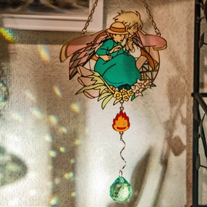 Studio Ghibli Stained Glass Style Window Hanging (howl's Moving Castle ...