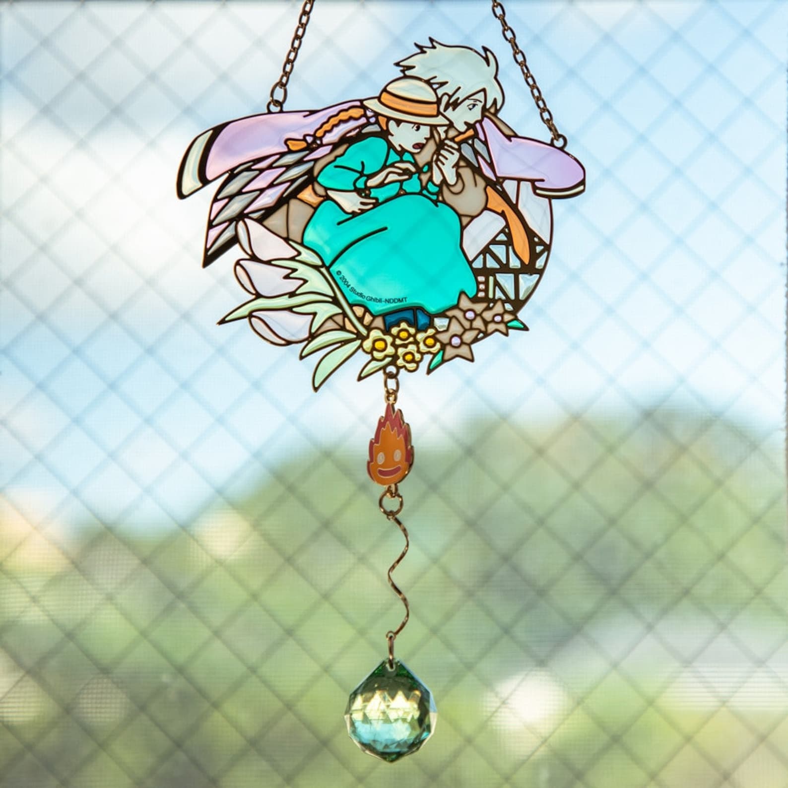 Studio Ghibli Stained Glass Style Window Hanging howl's Moving Castle ...