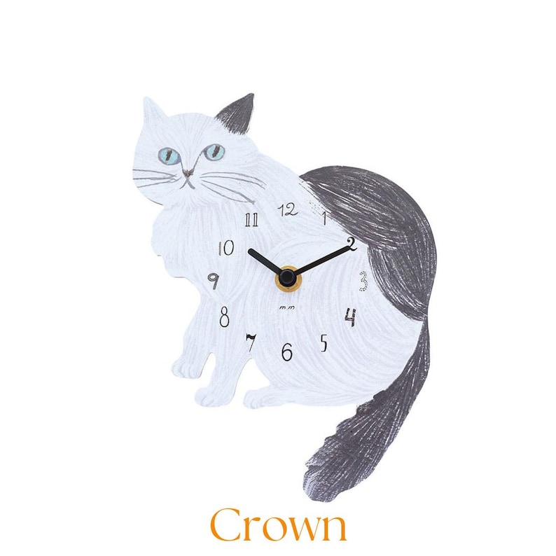 Matsuo Miyuki Cute Die-cut Cat Wall Clock | Home Decor - Etsy