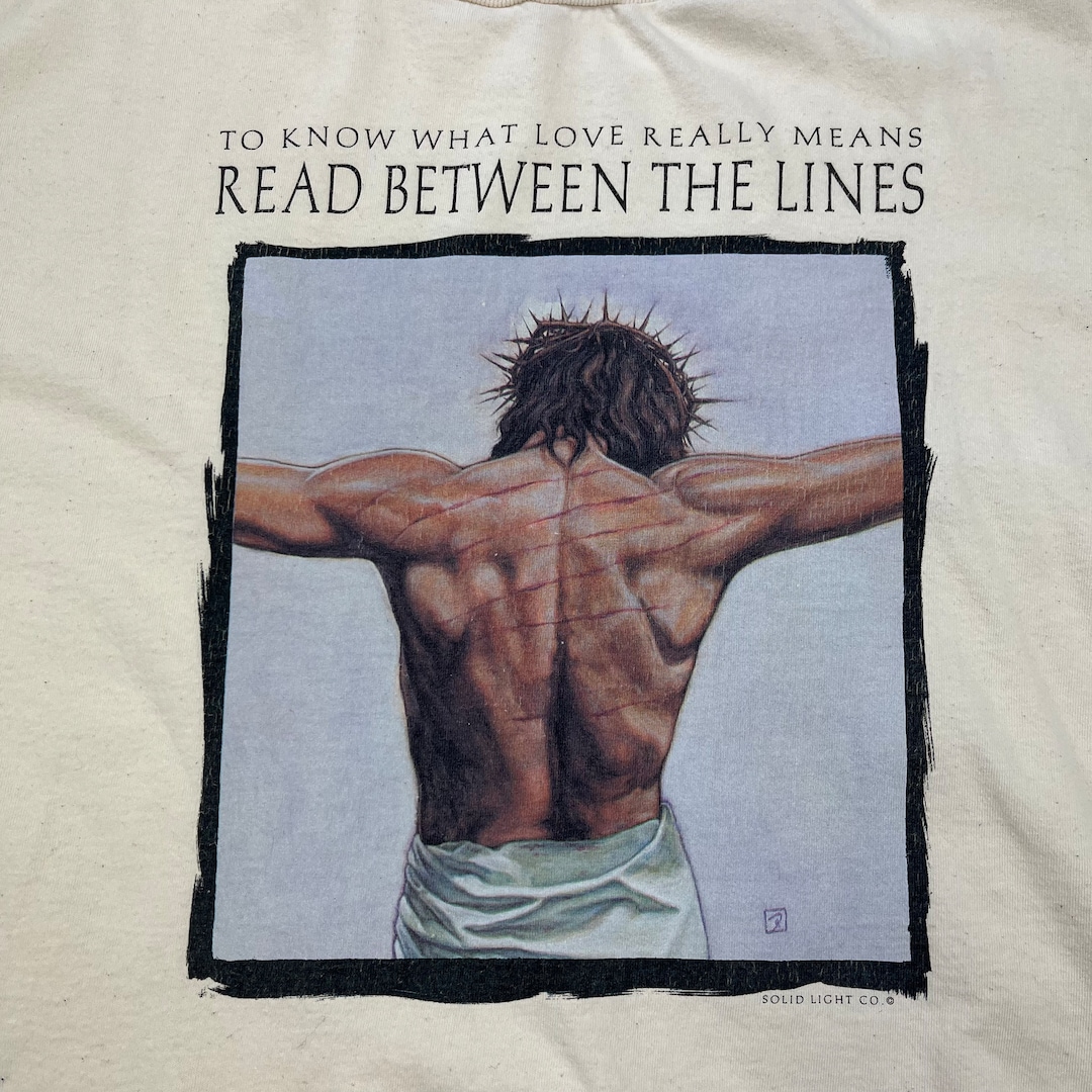 Vintage Read Between the Lines Solid Light Jesus Christ Bible Verse God ...