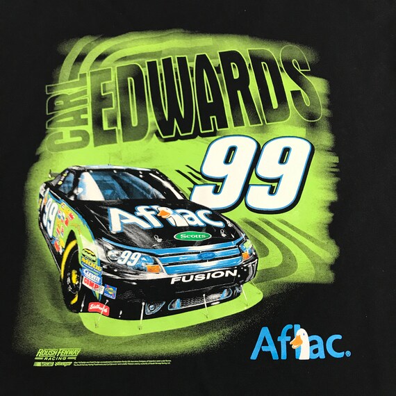 Vintage Nascar Carl Edwards 99 Aflac t-shirt size XL - Gem