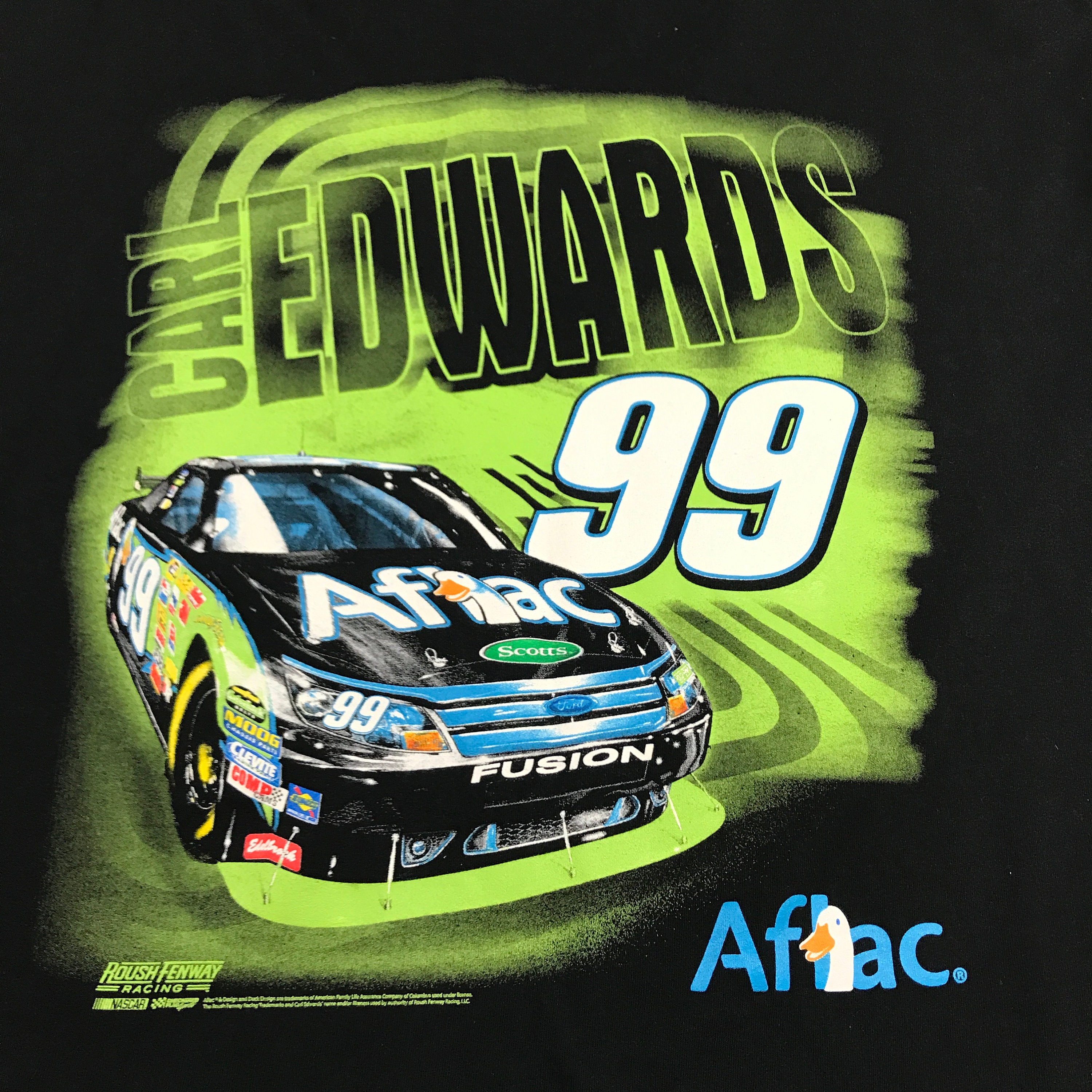 Vintage Nascar Carl Edwards 99 Aflac T-shirt Size XL - Etsy