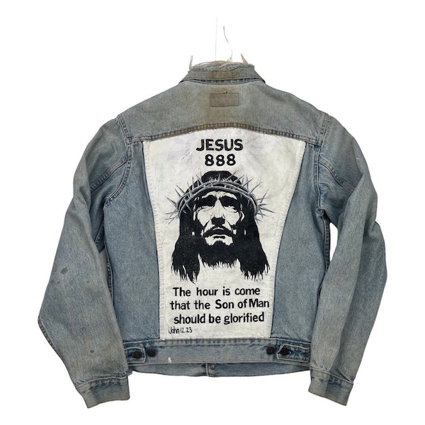 Painted Jean Jacket - Etsy Canada